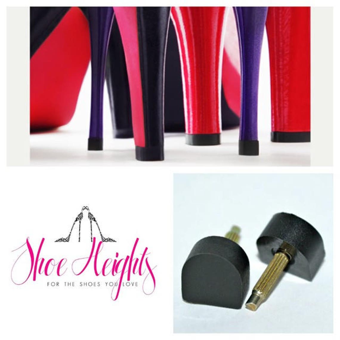 High Heel Shoe Replacement Kit DIY Heel Tips and Kit - 3 Sizes ...