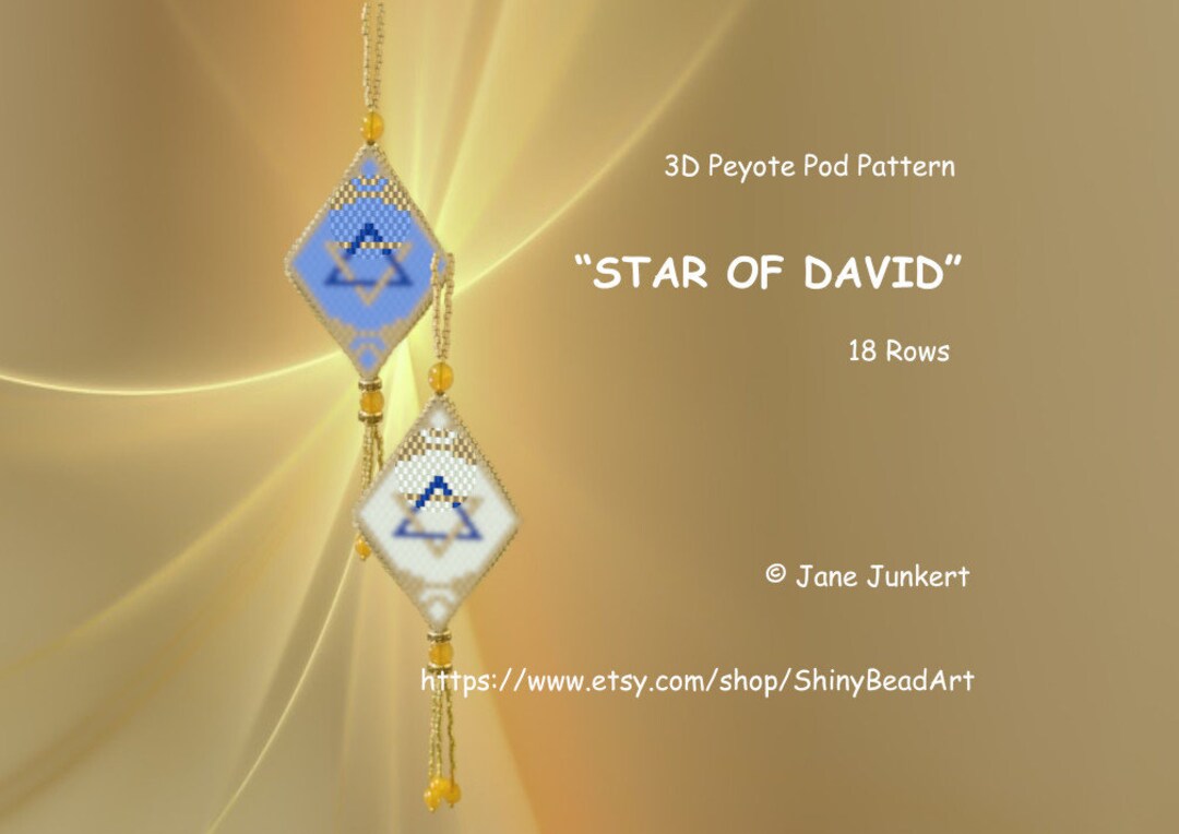 STAR of DAVID / 3D Peyote Pod Pattern / Pdf ENGLISH / With Many ...