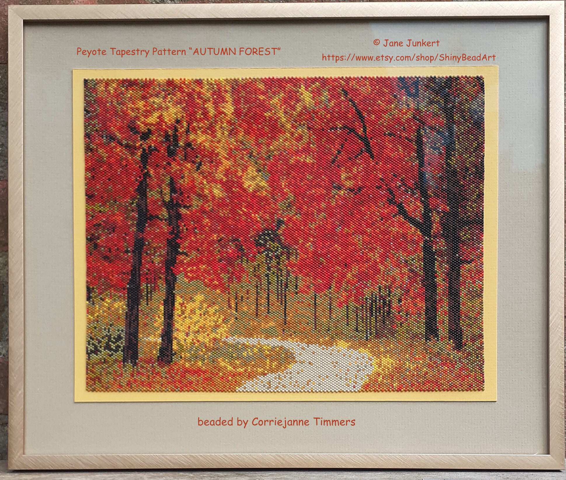 AUTUMN FOREST / Medium to Large Peyote Tapestry Pattern / Peyote Bead ...
