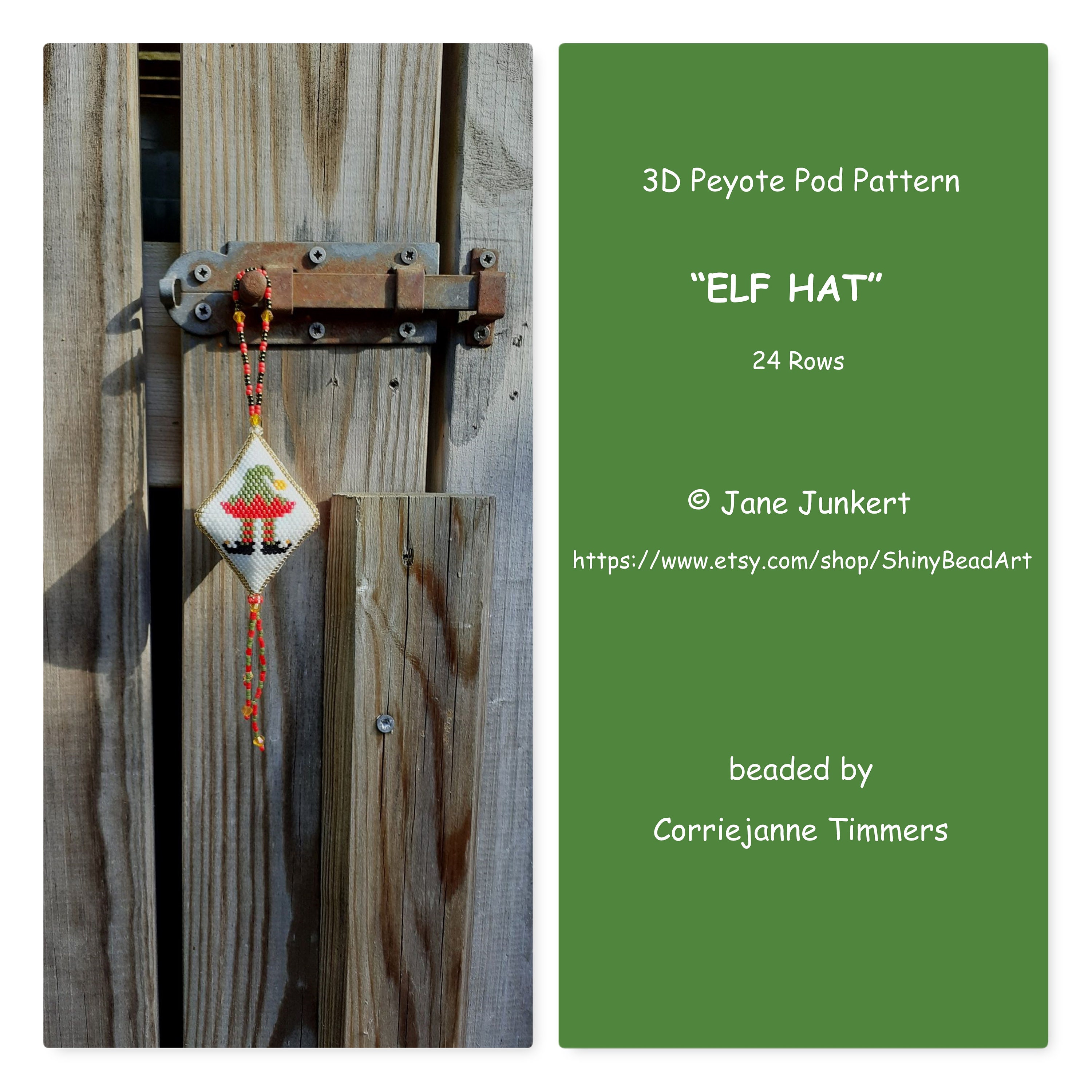 ELF HAT / 3D Peyote Pod Pattern / Pdf ENGLISH / With Many Graphics and ...