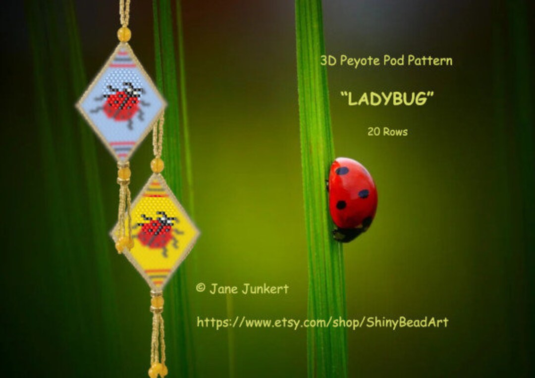 LADYBUG / 3D Peyote Pod Pattern / Pdf English / With Color Scheme, Many ...