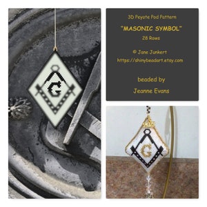 MASONIC SYMBOL / Freemasonry / 3D Peyote Pod Pattern / Pdf ENGLISH ...