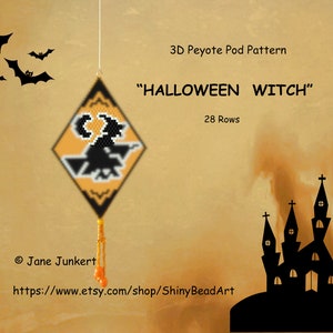 HALLOWEEN WITCH / 3D Peyote Pod Pattern / Pdf ENGLISH / With Many ...