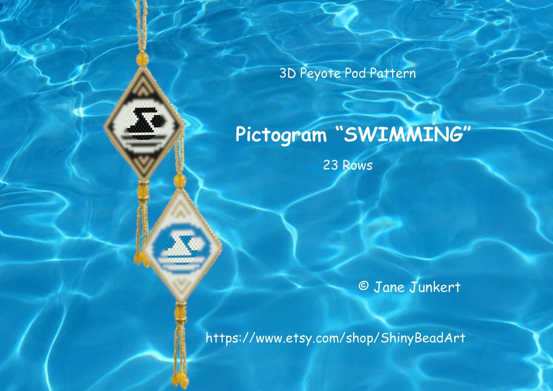 PICTOGRAM SWIMMING / 3D Peyote Pod Pattern / Pdf ENGLISH / With Many ...