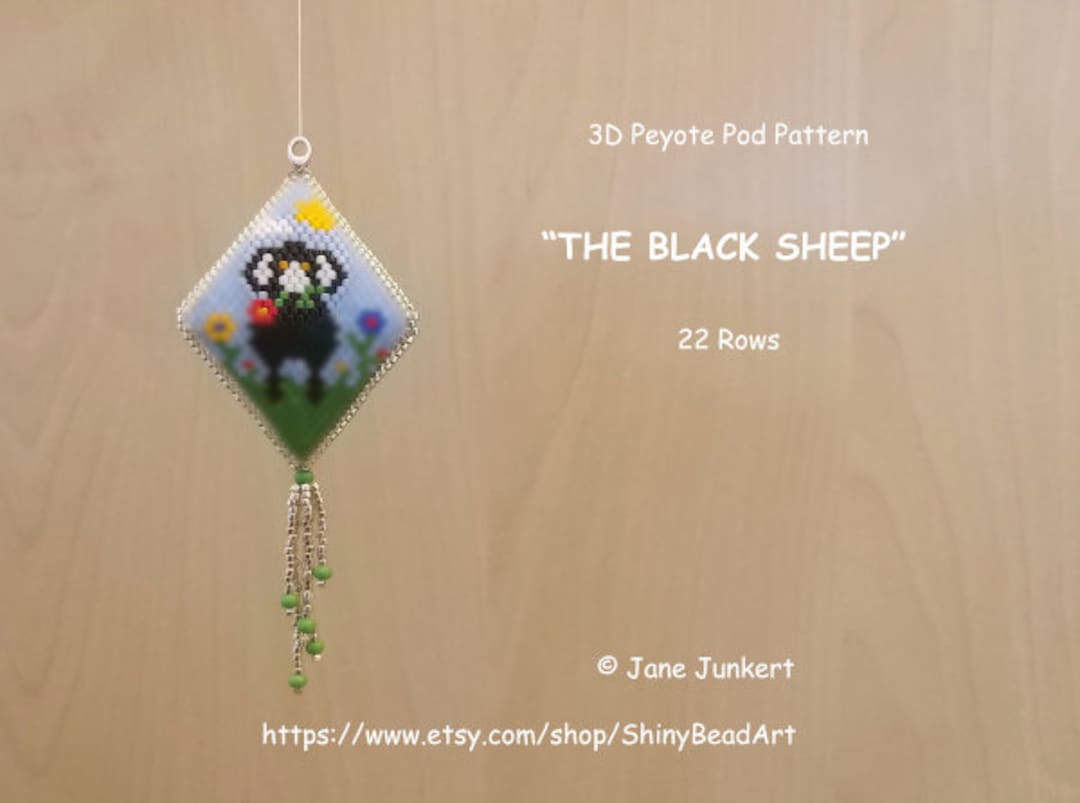 THE BLACK SHEEP / 3D Peyote Pod Pattern / Pdf English / With Color ...