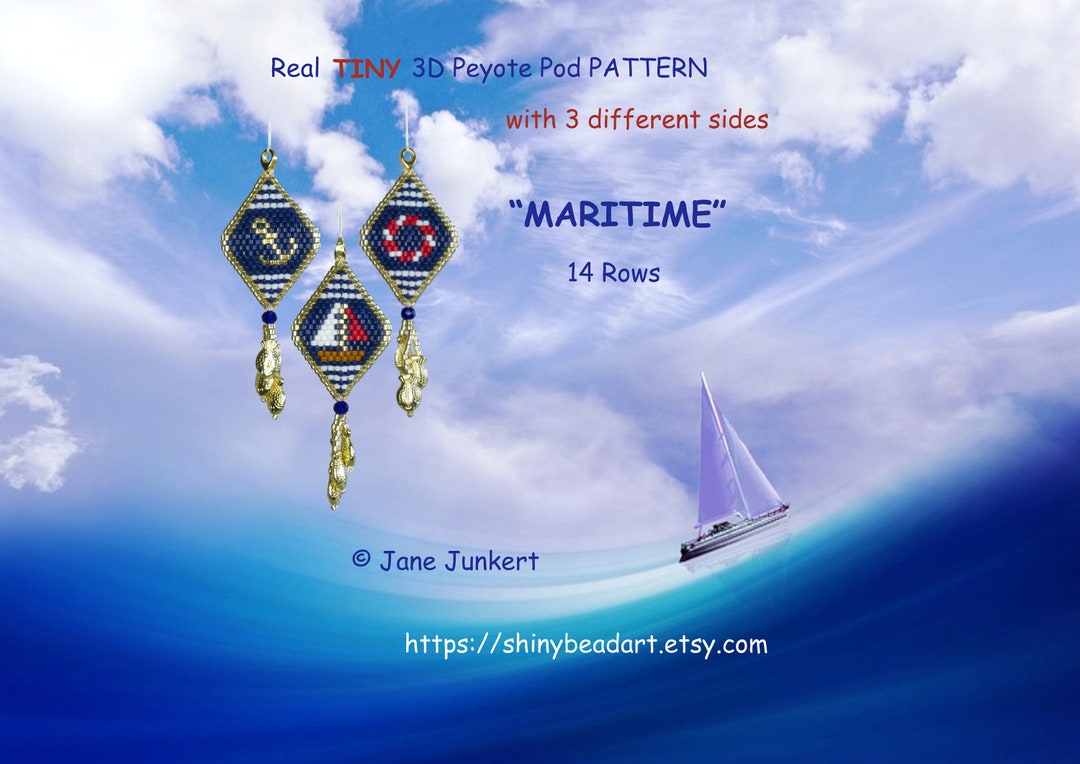 MARITIME (sailboat, Anchor, Lifebuoy) / Marine Look/ Real TINY 3D ...