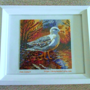SEAGULL / Medium-sized Bead Picture Pattern / Peyote Tapestry Pattern ...