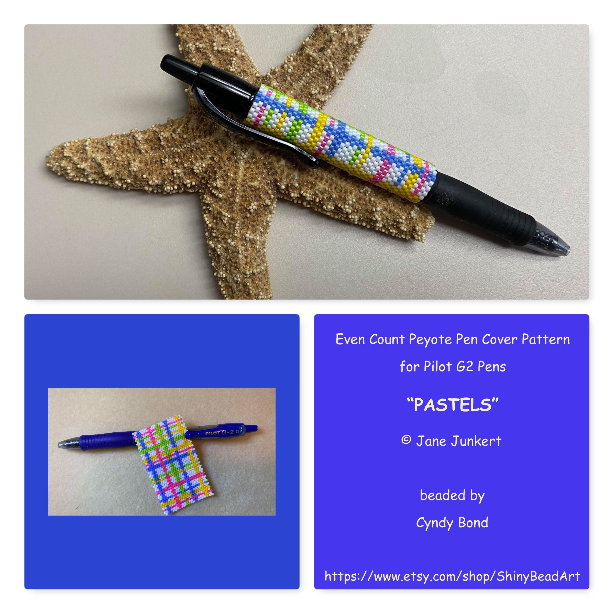 Pen Wrap Pattern / Pen Cover Pattern / Peyote Pattern - Etsy