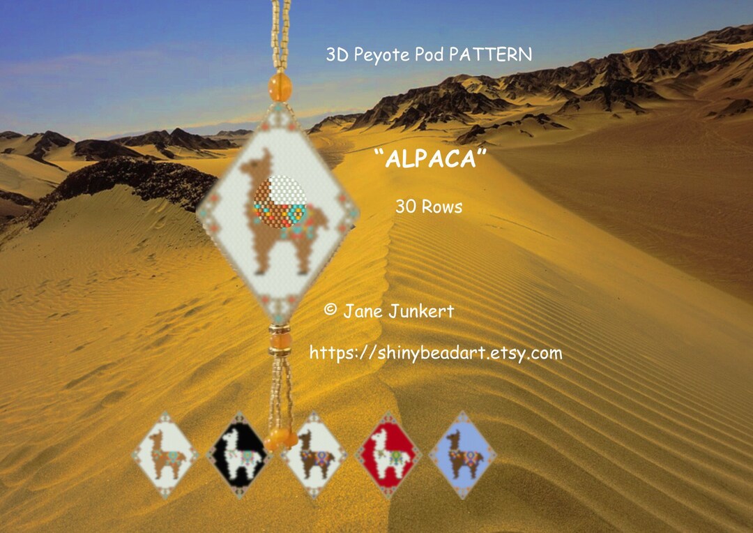 ALPACA / 3D Peyote Pod Pattern / Pdf ENGLISH / With Many Graphics and ...