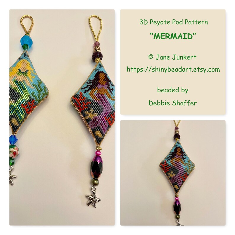MERMAID / 3D Peyote Pod Pattern / Pdf ENGLISH / With Many Graphics and ...
