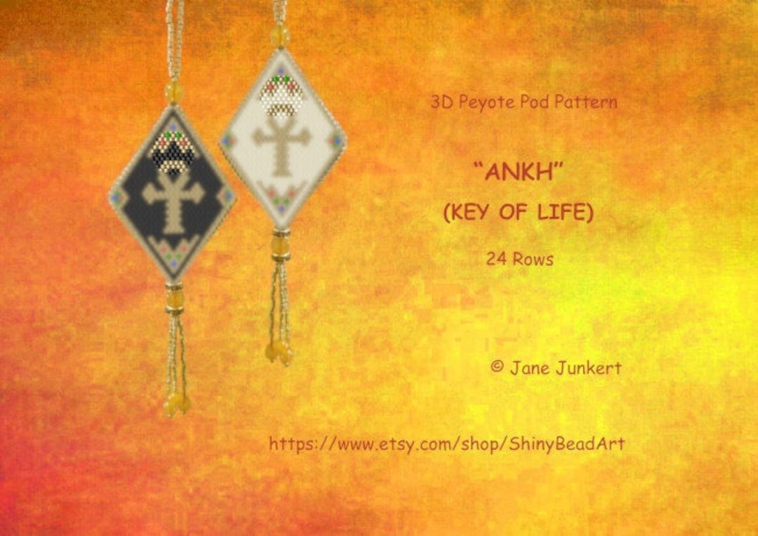 ANKH (key of Life) / Egypt Symbol / 3D Peyote Pod Pattern / Pdf ENGLISH ...