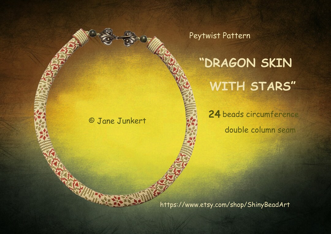 DRAGON SKIN With STARS / Peyote With a Twist Pattern / Peytwist Pattern ...