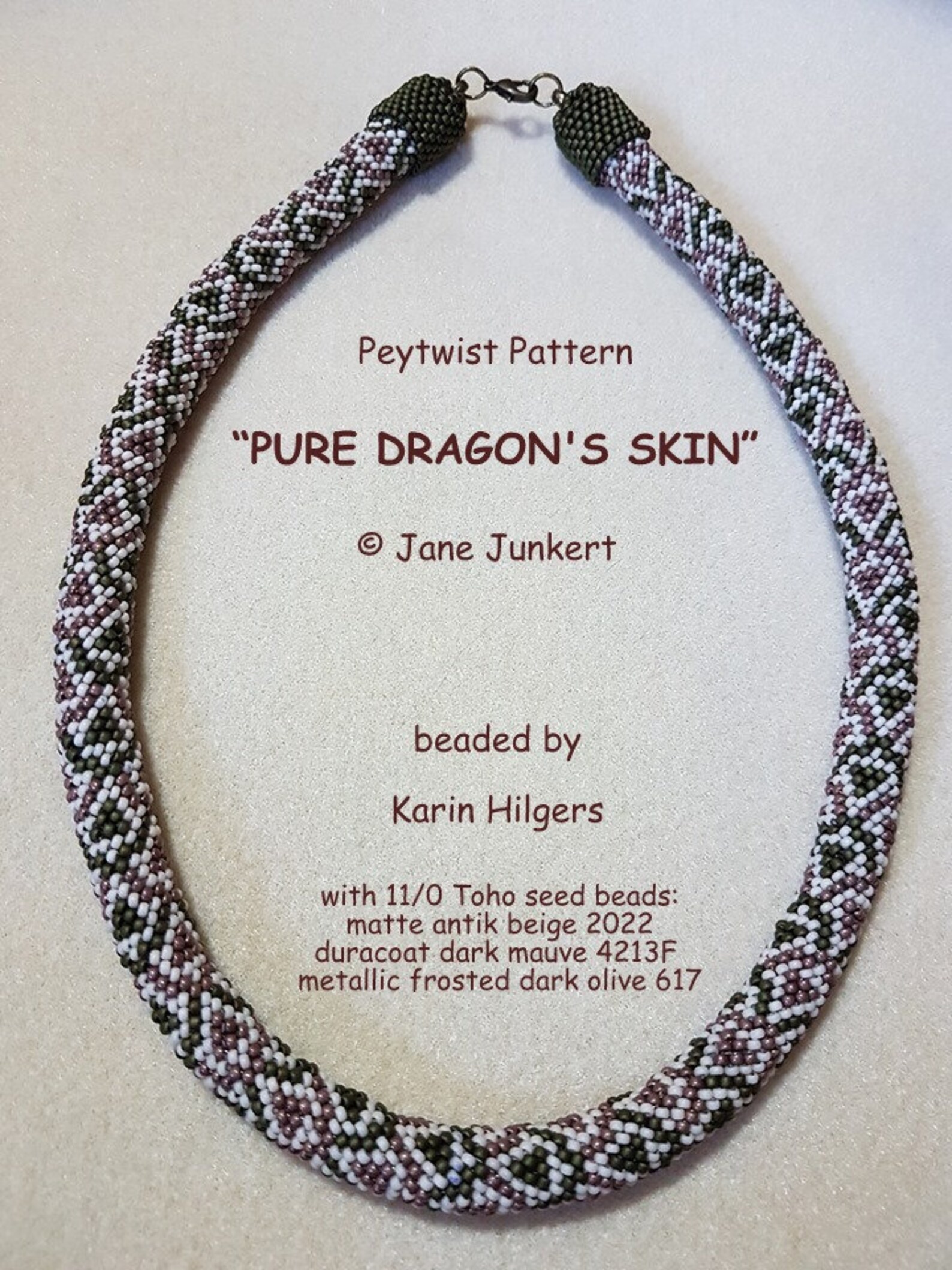 Pure DRAGON SKIN / Peyote with a Twist - not crochet / Peytwist / pdf ...