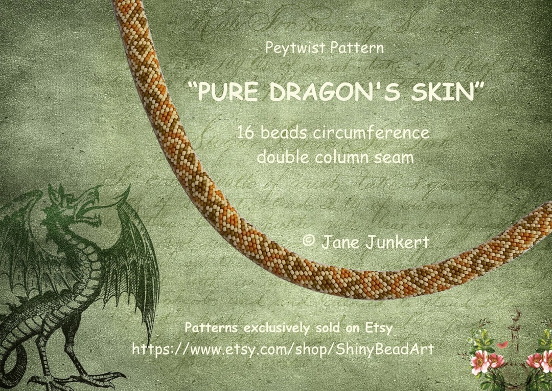 Pure DRAGON SKIN / Peyote With a Twist - Not Crochet / Peytwist / Pdf ...