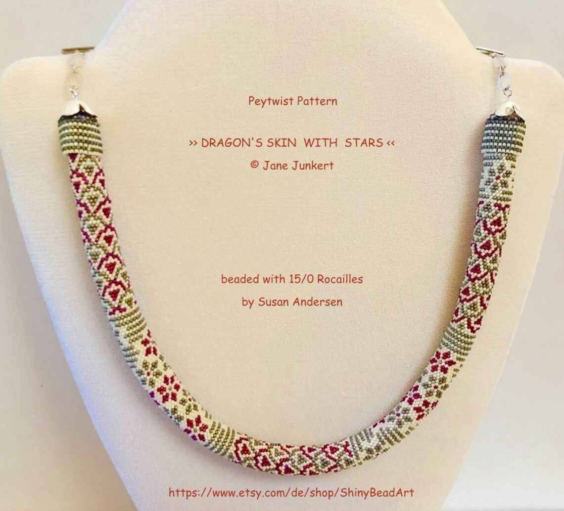 DRAGON SKIN With STARS / Peyote With a Twist Pattern / - Etsy