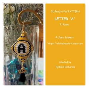 LETTER 'A' / 3D Peyote Pod Pattern / 21 Rows / Pdf ENGLISH / With Many ...