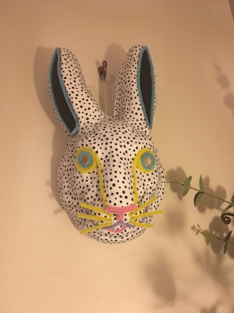 Faux Taxidermy Rabbit Head Wall Hanging - Etsy
