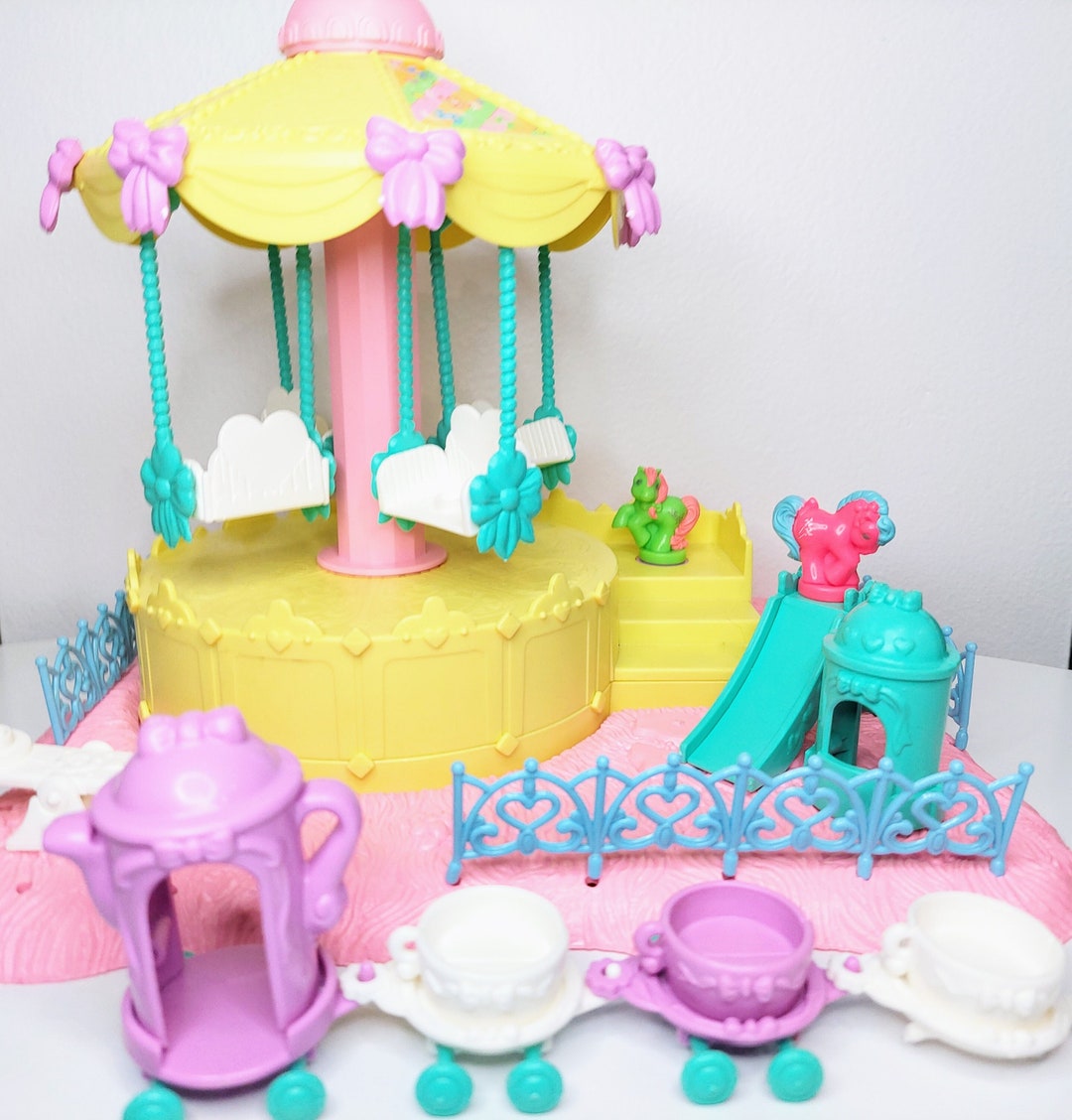 Vintage My Little Pony Petite Ponies Prancing Pretty Carousel, Hasbro ...