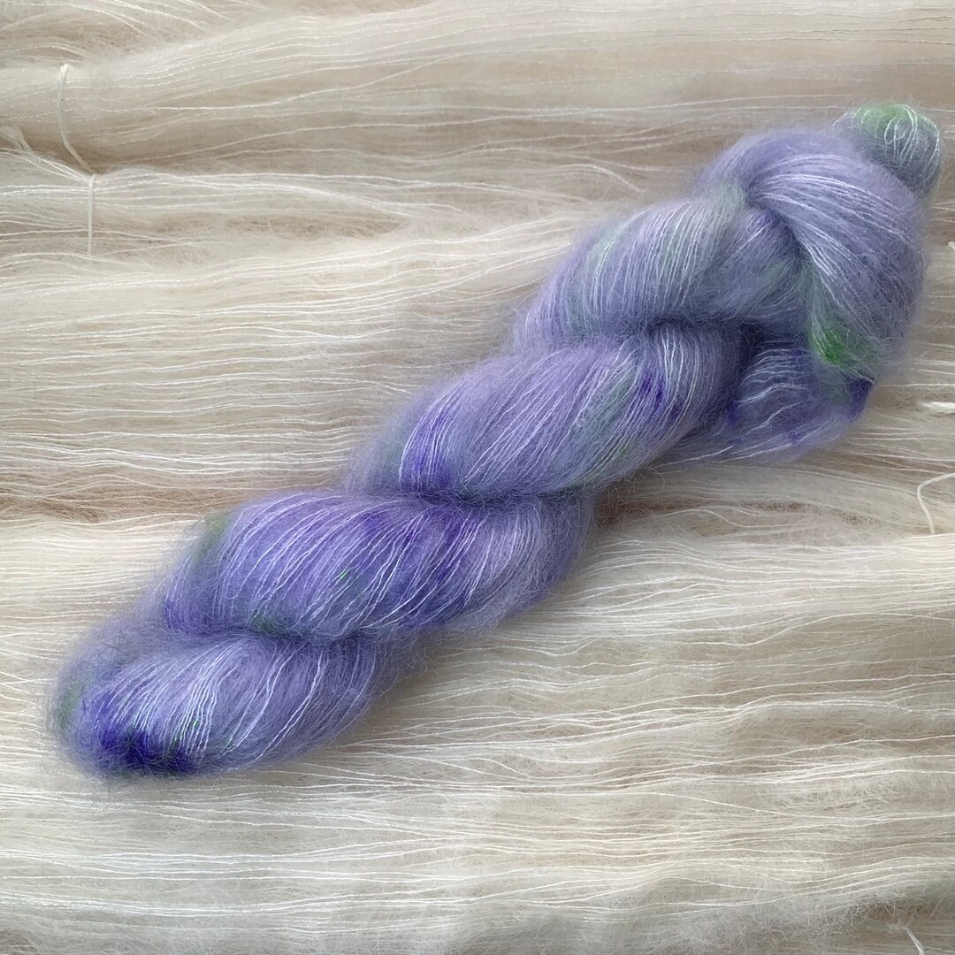 Lavender Path Kid Mohair Silk Yarn: Hand Dyed Laceweight - Etsy