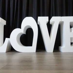 30 Tall Large LOVE Table Base Foam Letters 8 Deep Letters Wedding ...