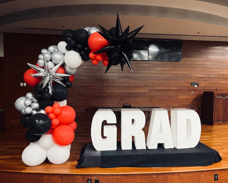 Large GRAD Table Base Foam Letters GRAD Party Decor Party - Etsy