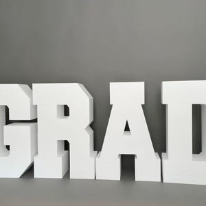 Large Grad Table Base Foam Letters | 30” Tall and 8” Deep Letters ...