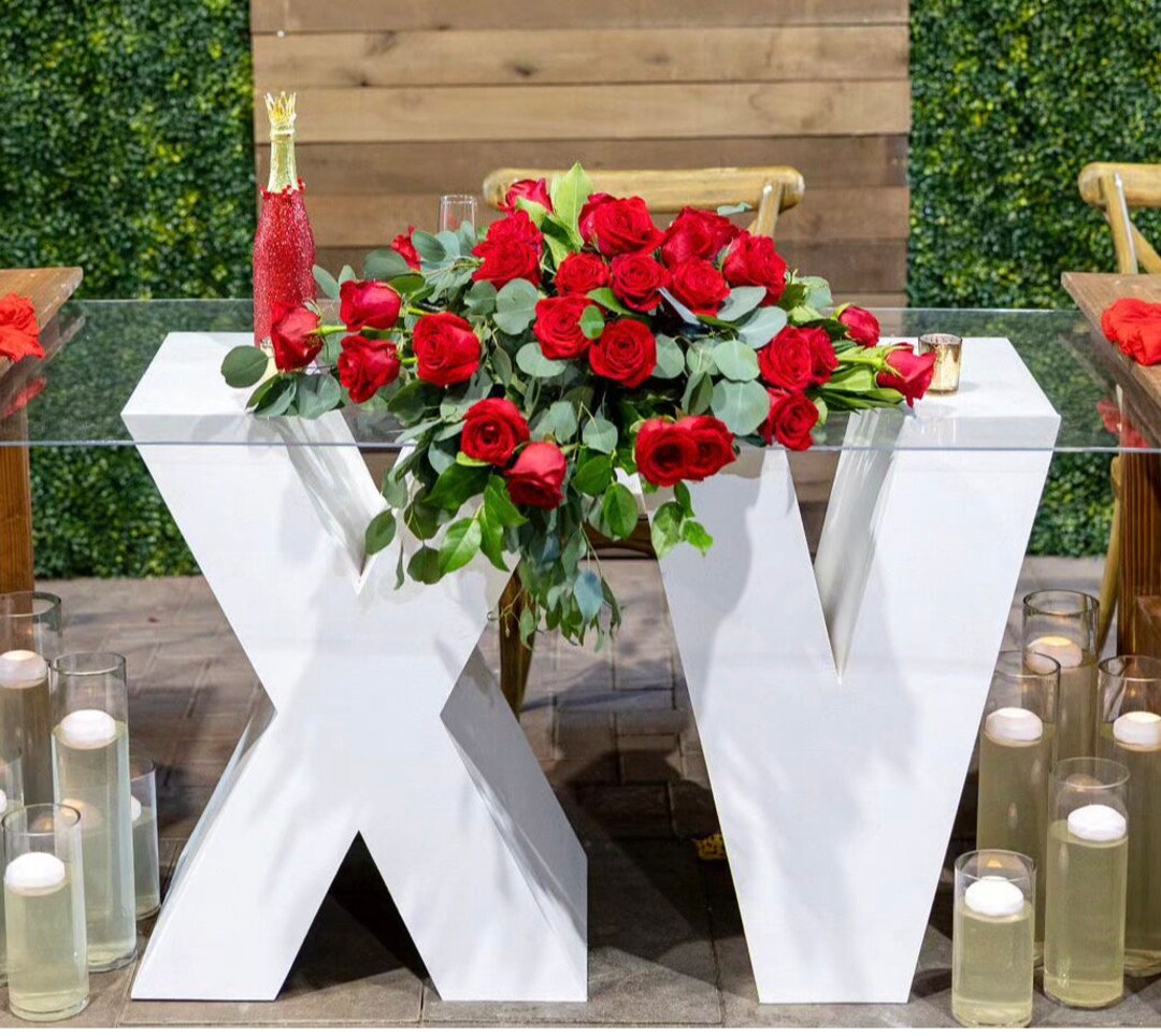 XV Table Base Foam Letters 30 Tall Quinceanera 15th Birthday Mis Quince ...