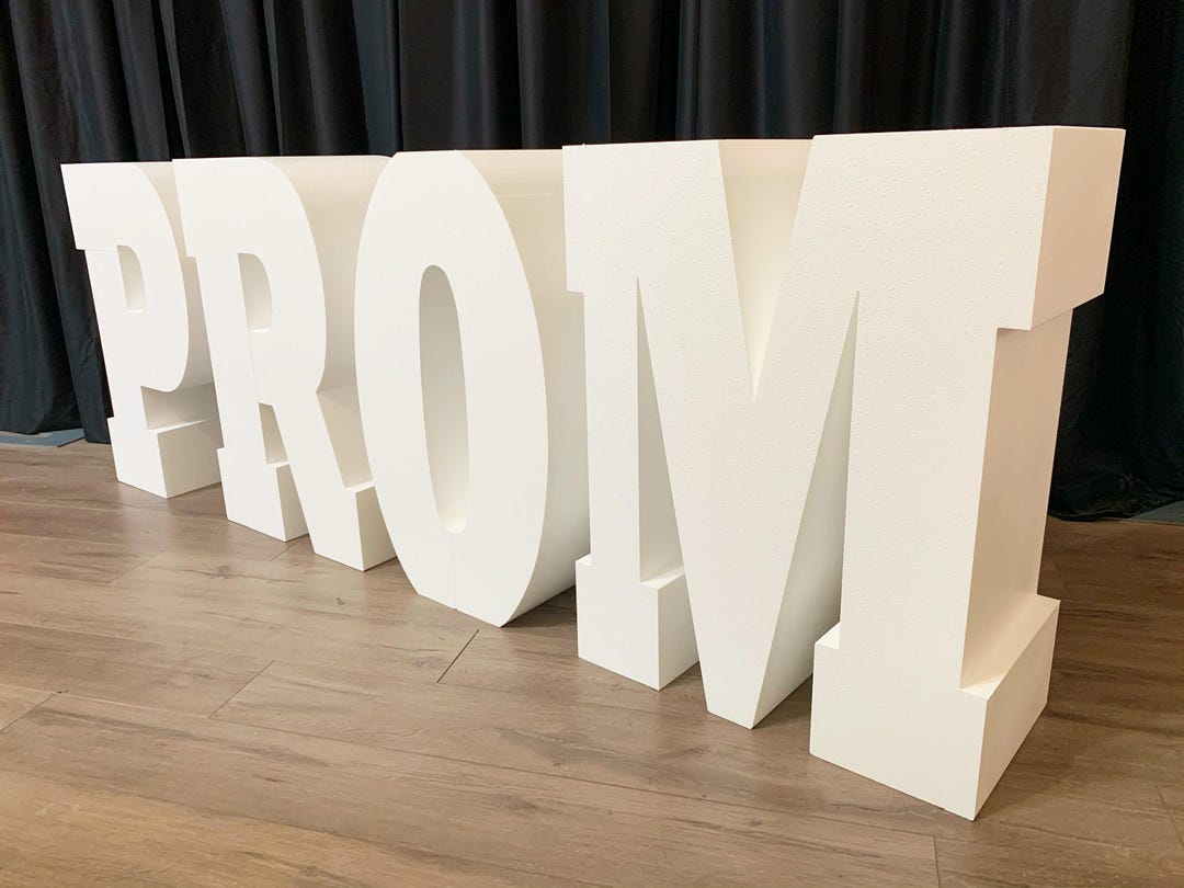 30" Tall Large Prom Table Base Foam Letters | 8” Deep Letters | Party ...