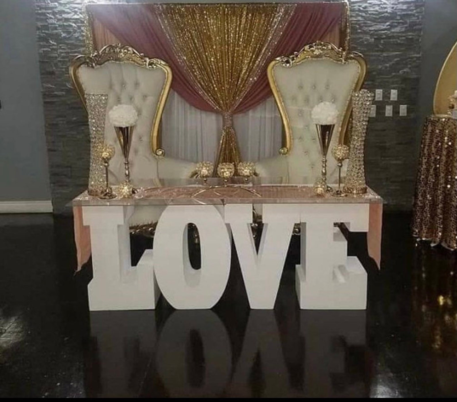 30 Tall Large LOVE Table Base Foam Letters - Etsy