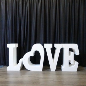 30 Tall Large LOVE Table Base Foam Letters 8 Deep Letters Wedding ...