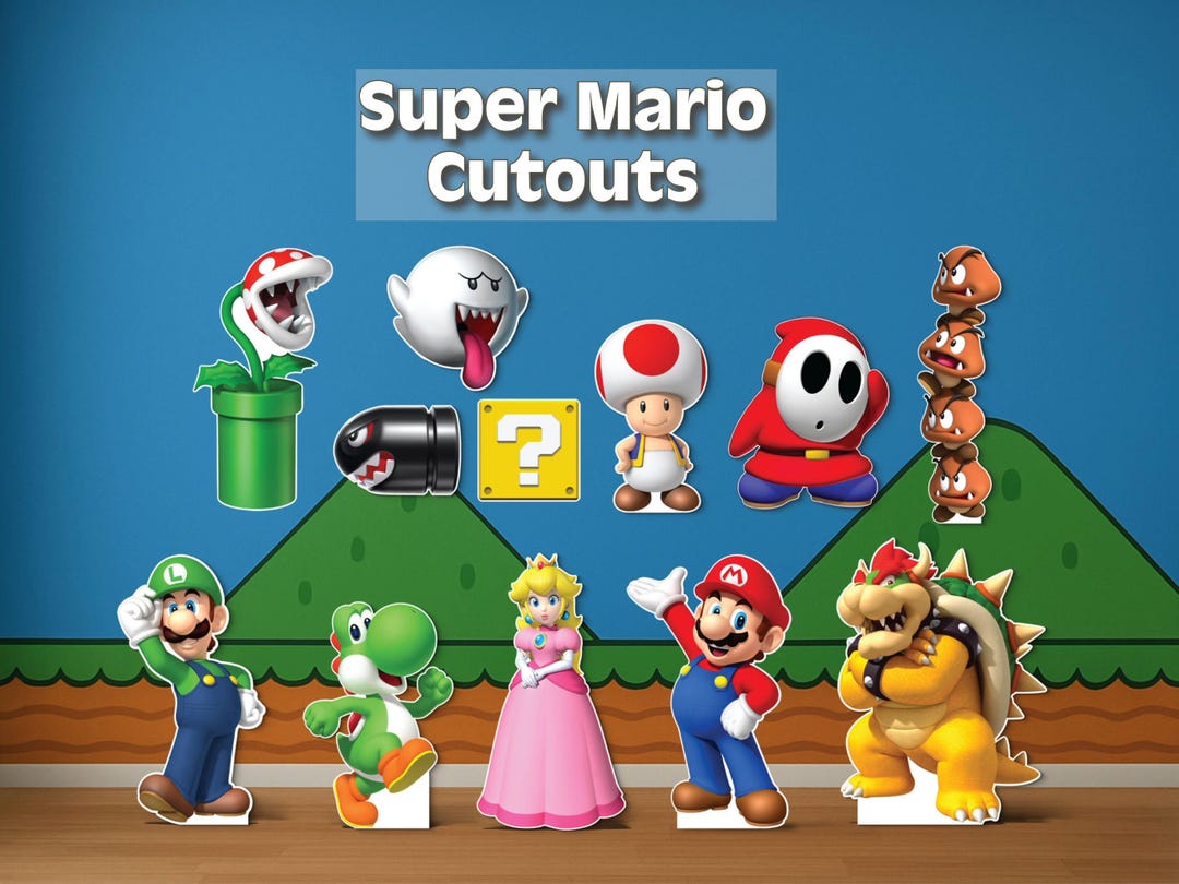 Super Mario Cutout | Mmario Birthday Party Decor | Mario and Luigi ...