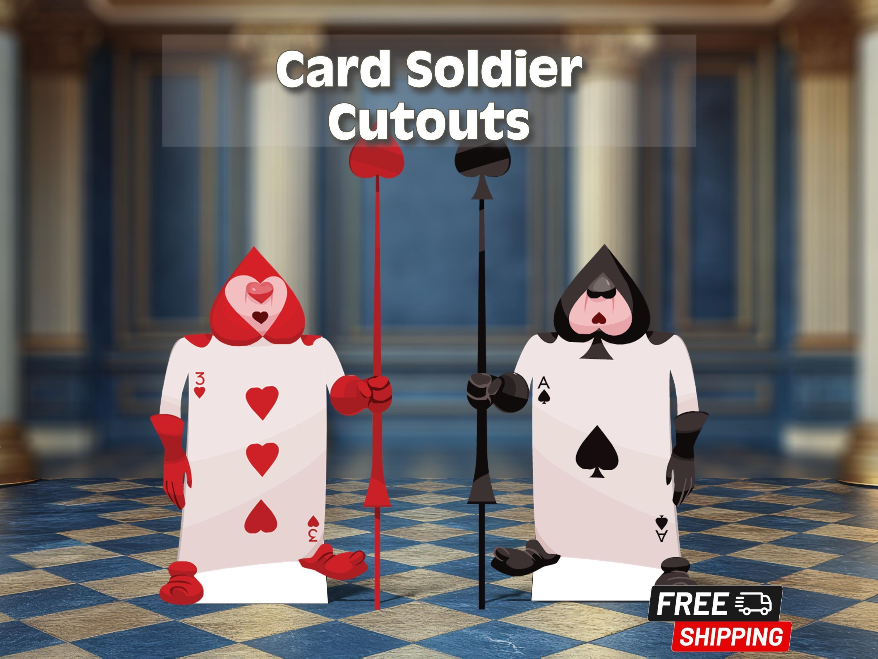 Card Soldier Cutout | Alice in Wonderland Party Prop | Queen of Hearts ...