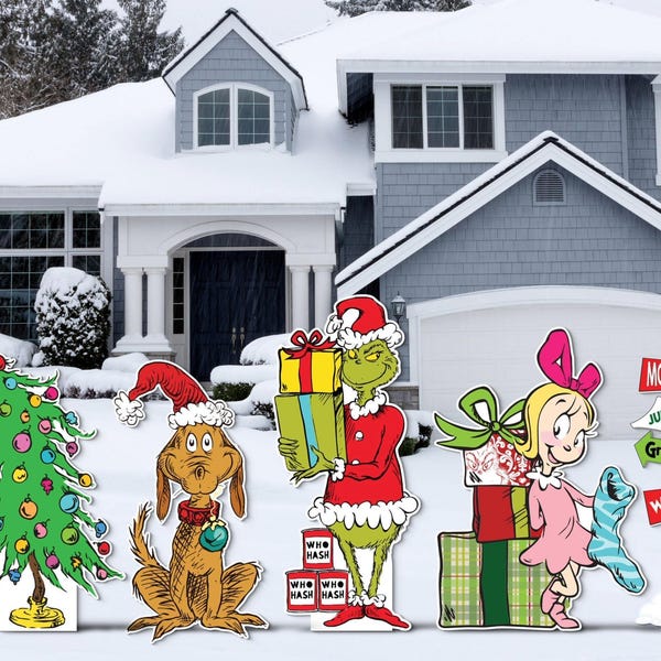 Grinch Cardboard Cutout - Etsy