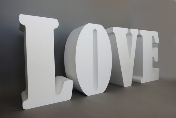 Large LOVE Table Base Foam Letters | Etsy