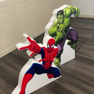 Spiderman & Hulk 4 Deep Party Prop Freestanding - Etsy