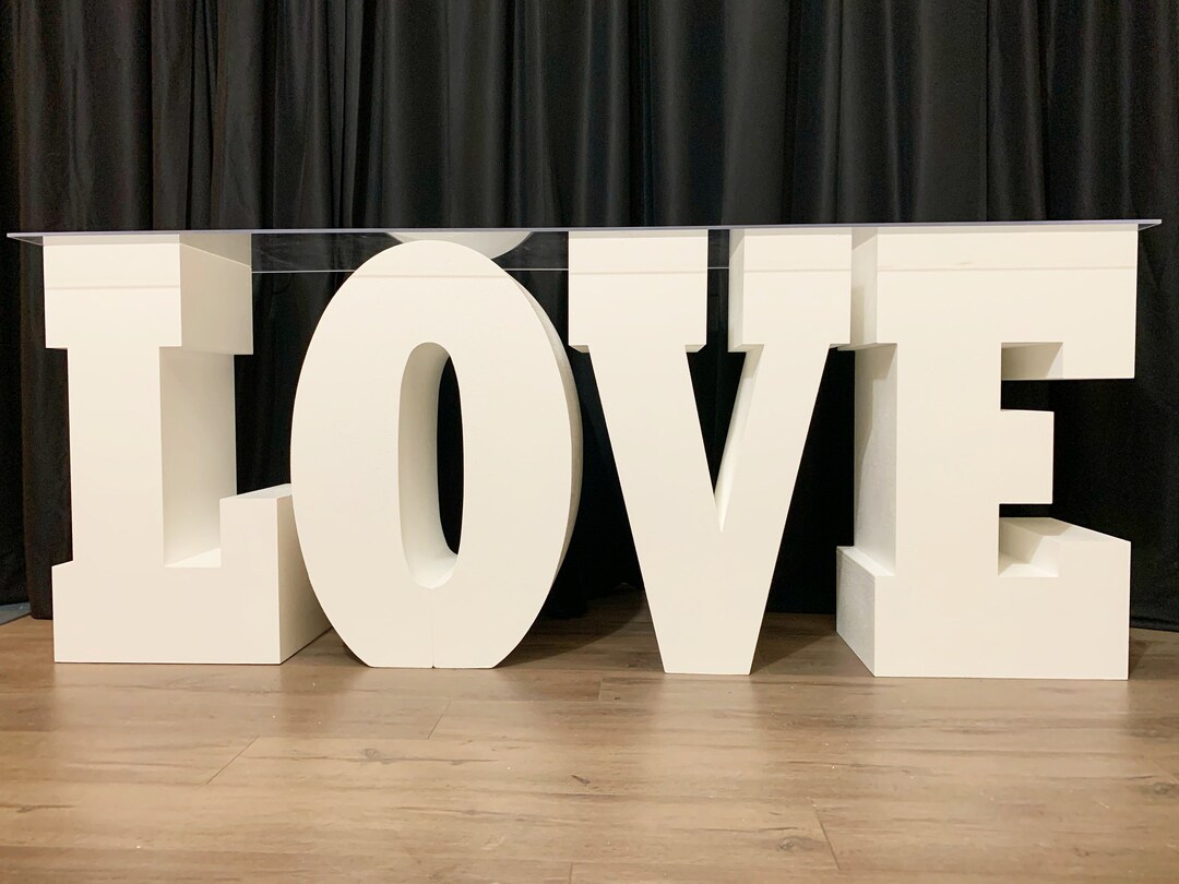 30 Tall Large LOVE Table Base Foam Letters 8 Deep Letters Wedding ...