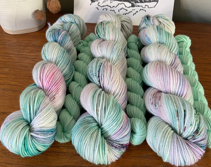 Bloom Sock Set Hand Dyed Speckled Sock Yarn Superwash Merino Nylon 4 ...