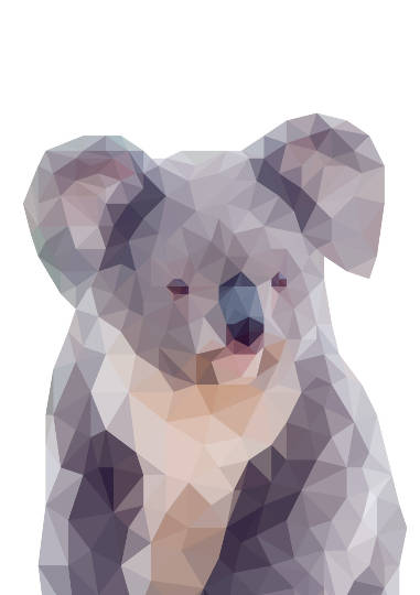 Koala Low-poly Wall Art Geometric Koala Printable Home - Etsy UK