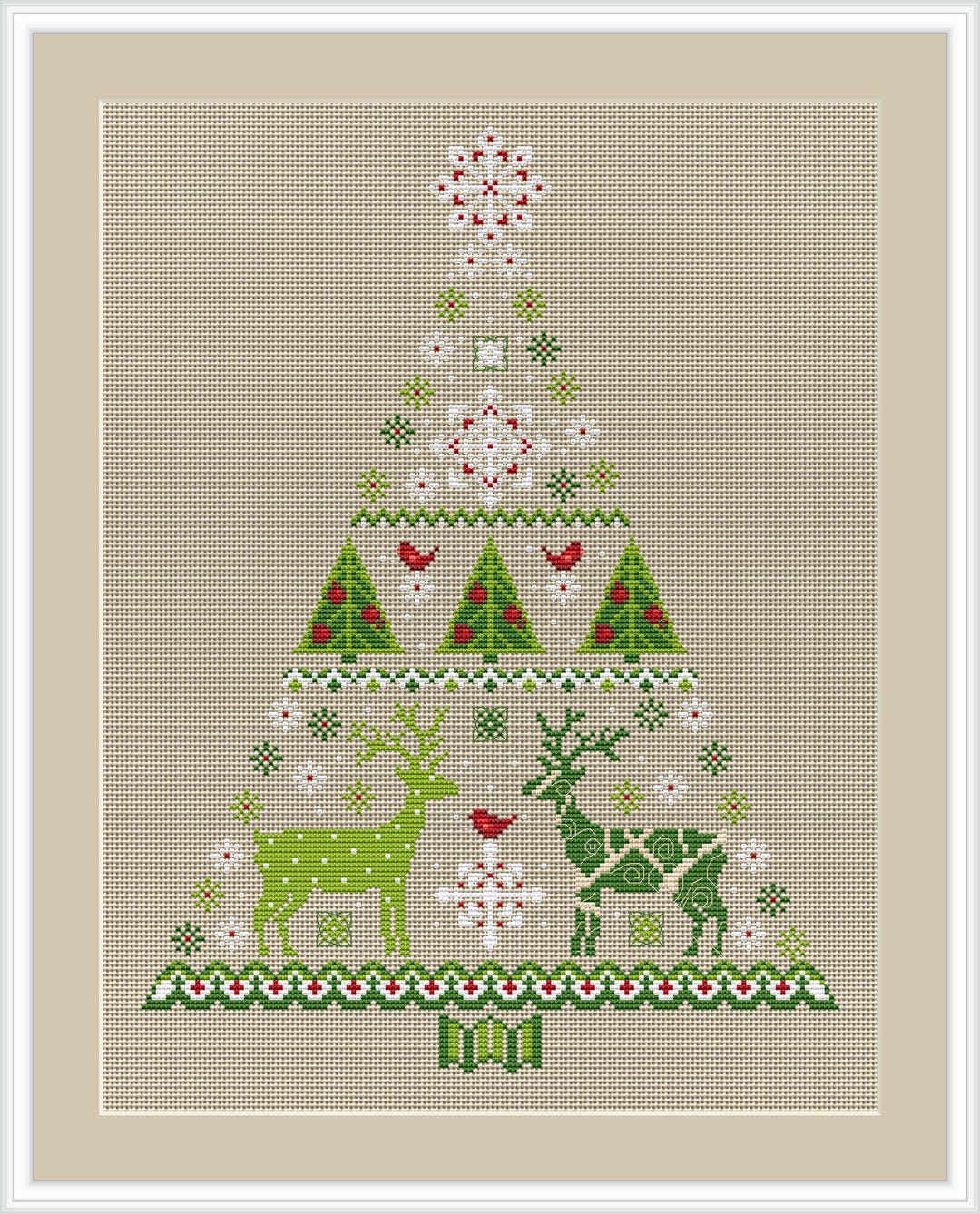 EMBROIDERY TEMPLATE "christmas Tree" PDF - Etsy