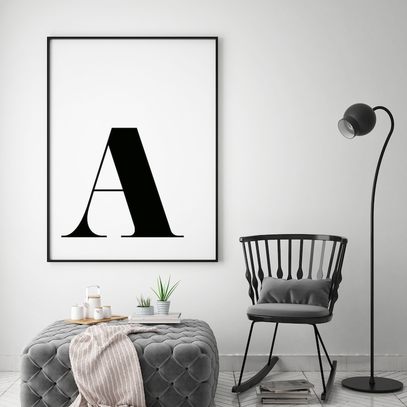 Poster Letter A Poster Customizable Typography Poster | Etsy