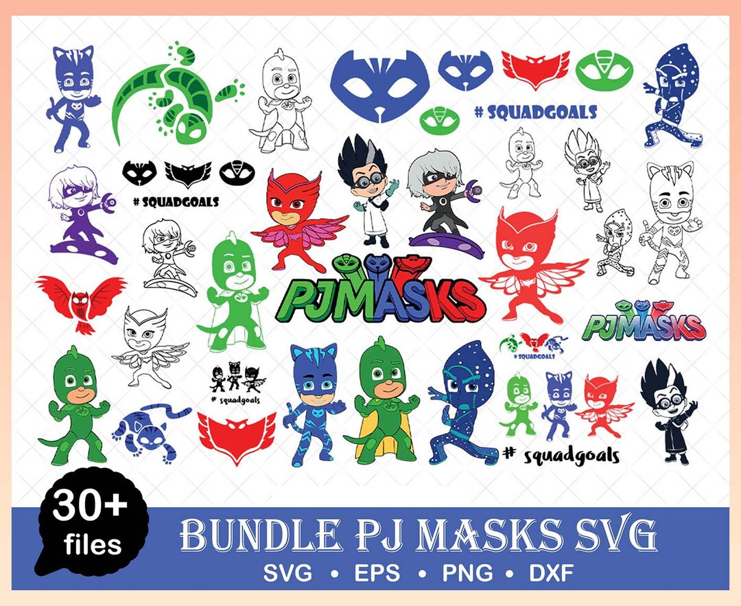 PJ Mask Svg Bundles, PJ Mask Clip Art, Pj Masks Hero Png, Pj Mask ...