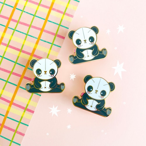 Panda Cotta Hard Enamel Lapel Pin - Etsy Canada
