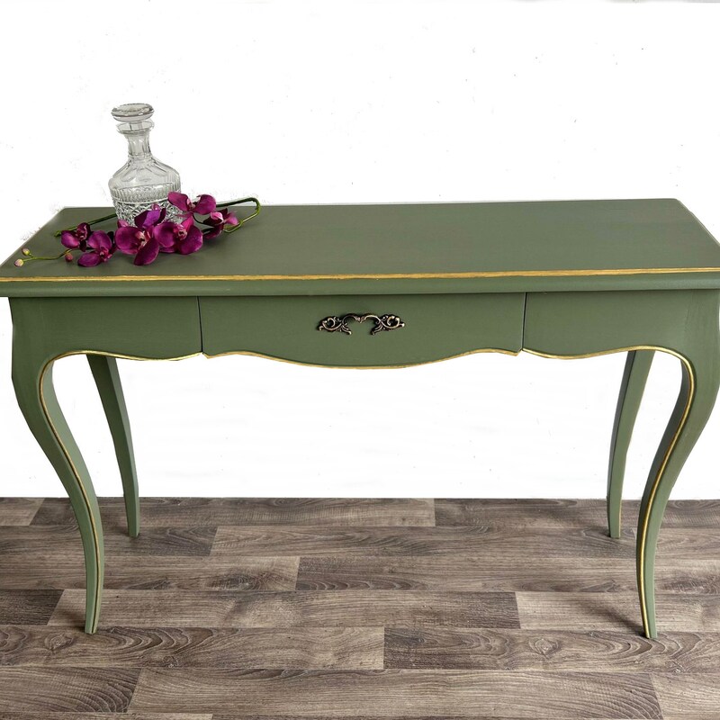 Antique Green Table - Etsy