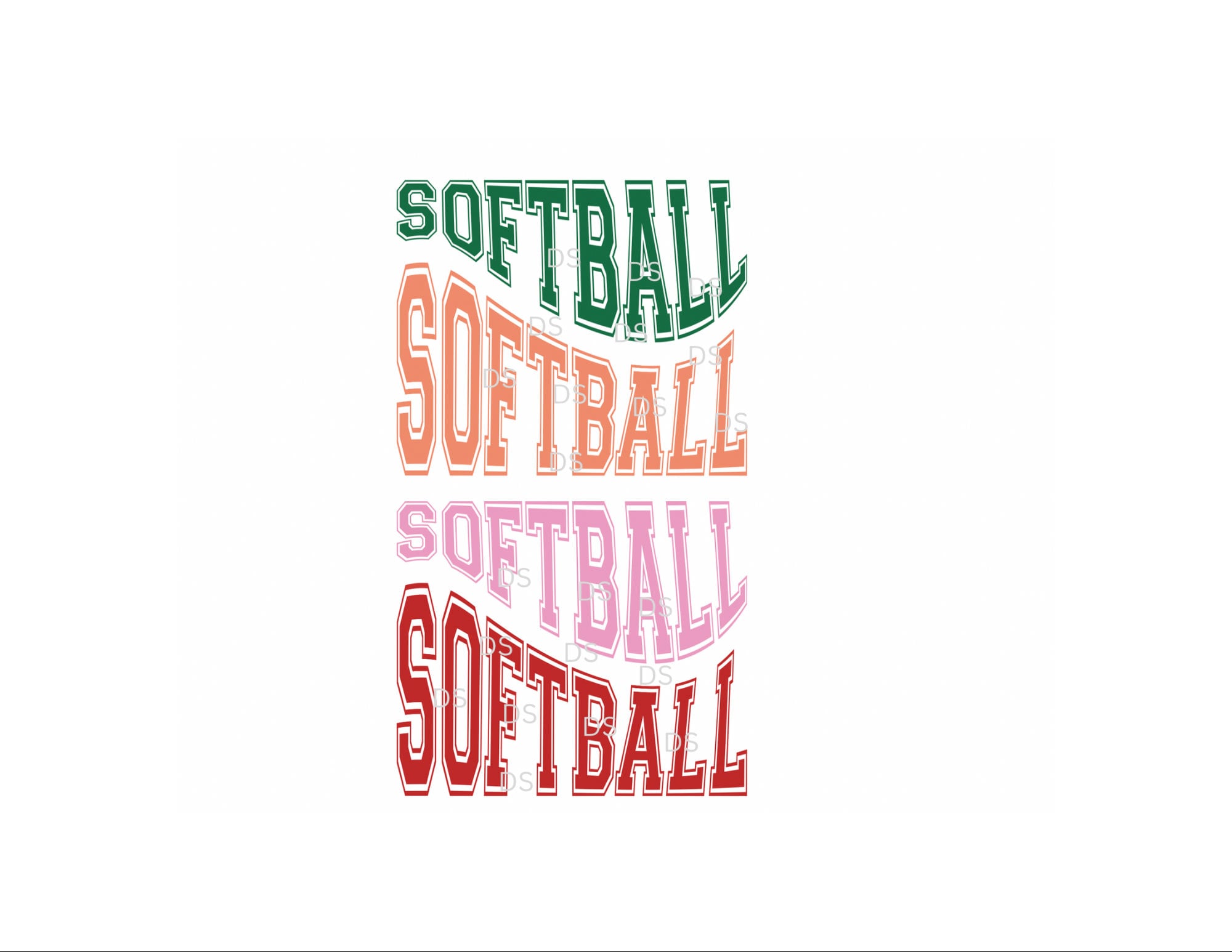 Softball Wave Png - Etsy