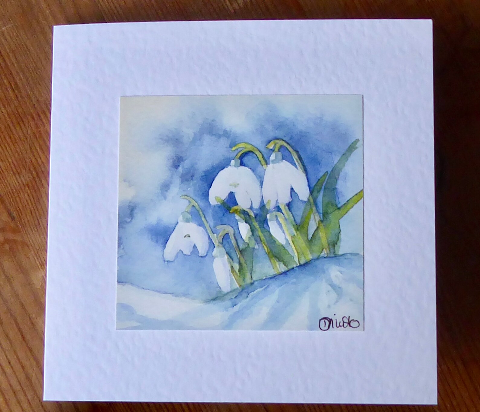 Snowdrop Greeting Birthday Card Pack of Three Handmade | Etsy
