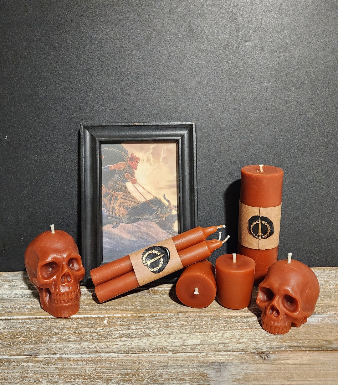 Riding Thunder and Lightning, Thor Candle, Ritual, Altar, Beeswax ...