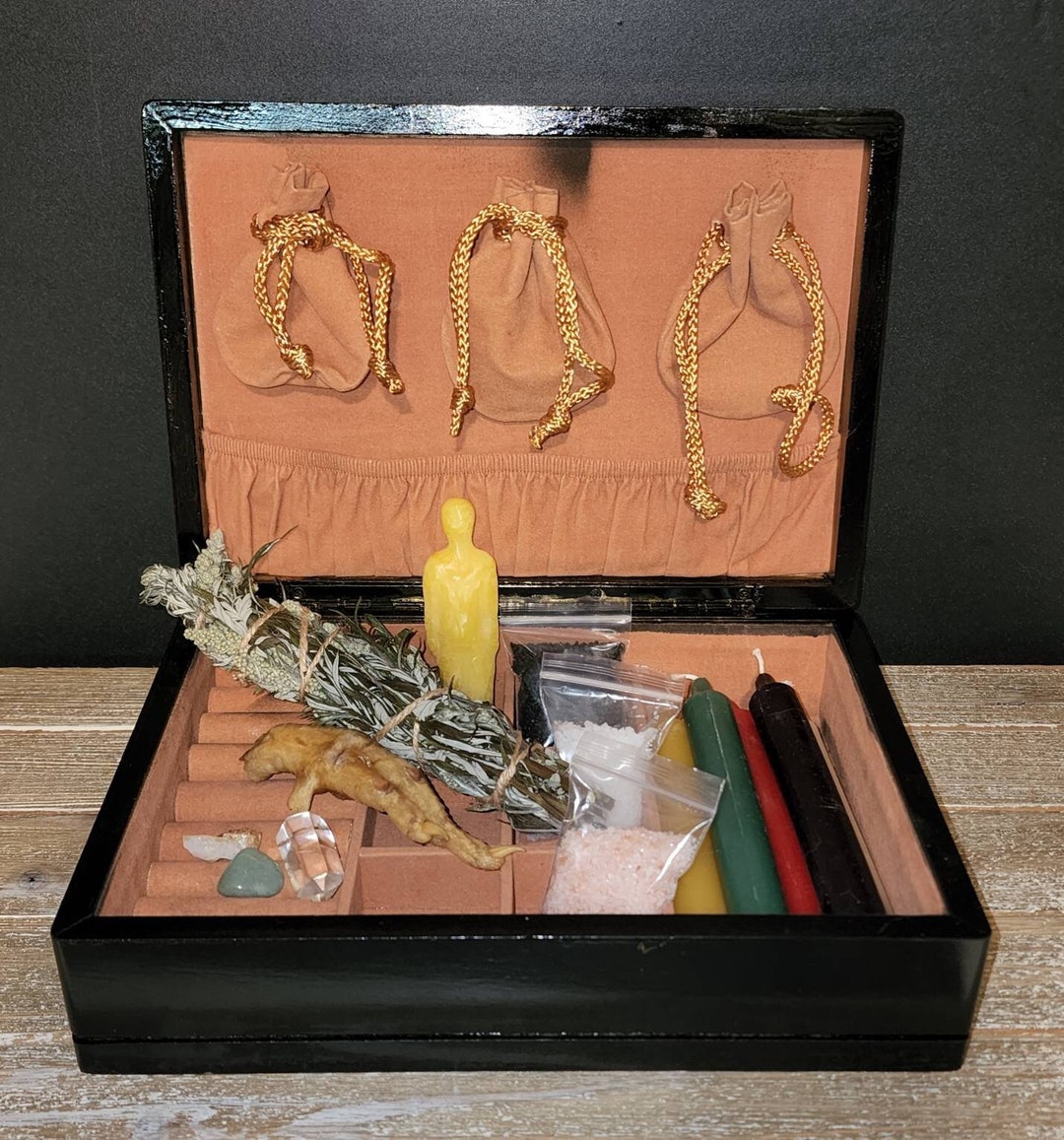 Witch's Travel / Discreet Altar Shrine - Refurbished Jewelry Box Gift ...