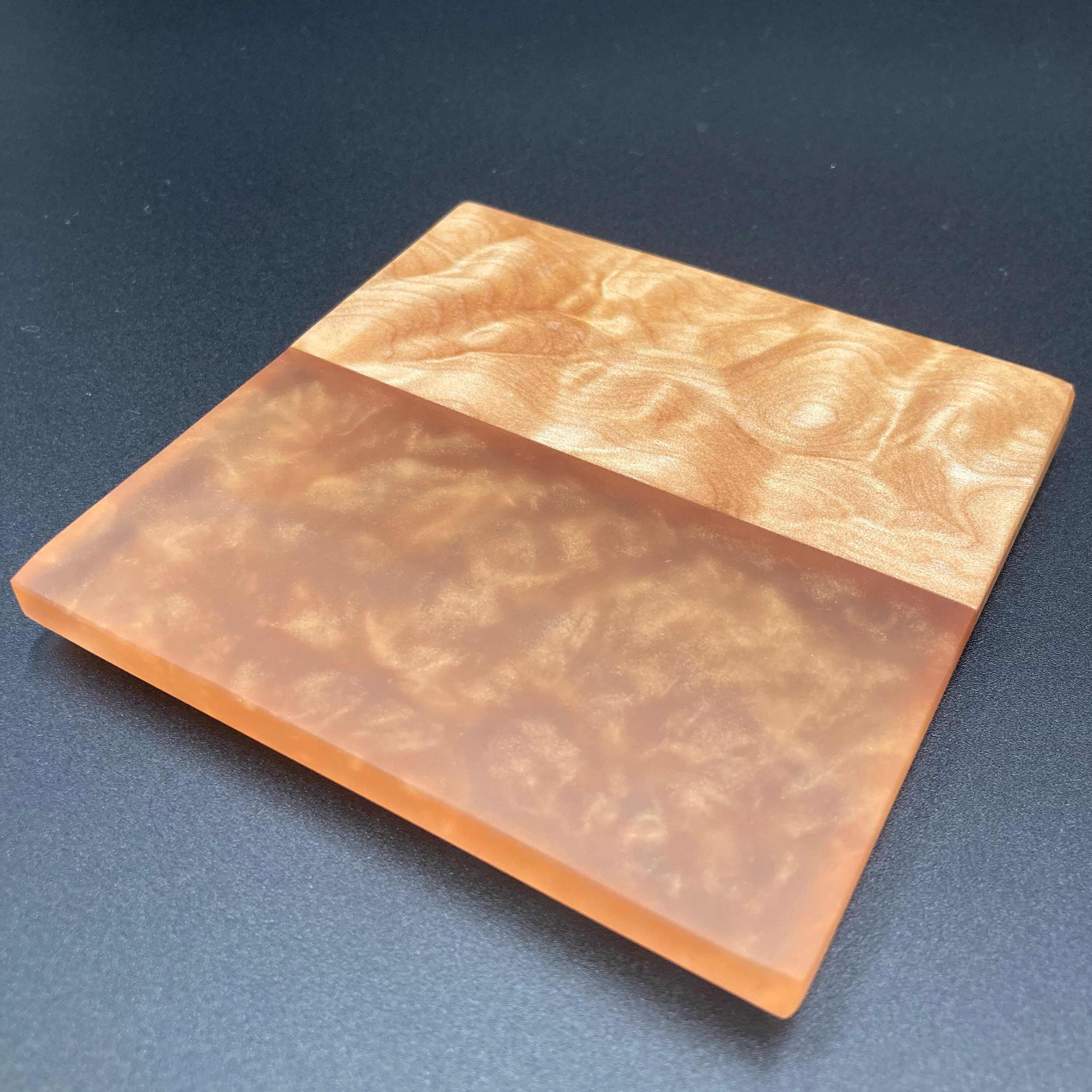 Set of 6 Resin Coasters With Big Leaf Maple Wood – Handmade Epoxy Drink ...
