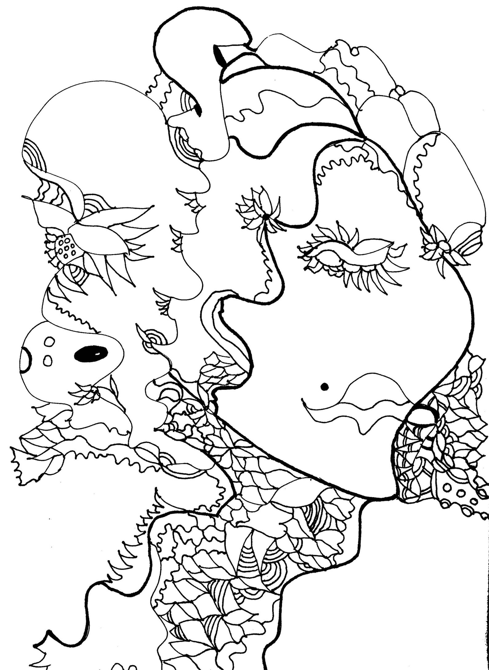 Coloring Page gypsy - Etsy