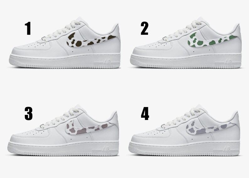 Pick Your Color Cow Custom Air Force 1 Sneakers - Etsy